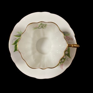 Vintage Clarence English Bone China Pink Lily of the Valley Tea Cup and ...