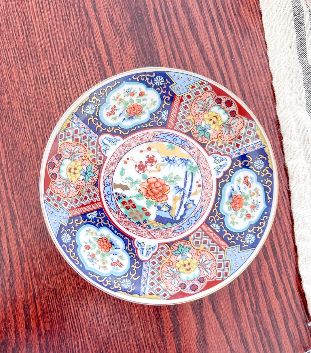 Vintage Japanese Imari-ware Miyako Plate With Gold Detail - Etsy