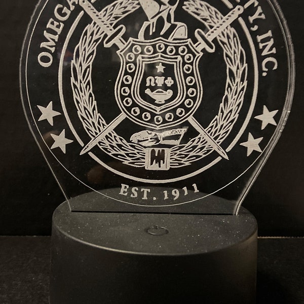 Omega Psi Phi Lamp - Etsy New Zealand