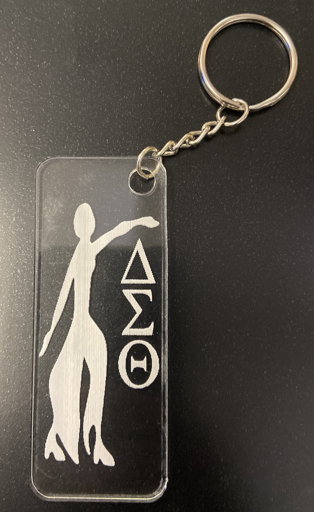 Delta Sigma Theta Clear Engraved Fortitude Key Chain - Etsy