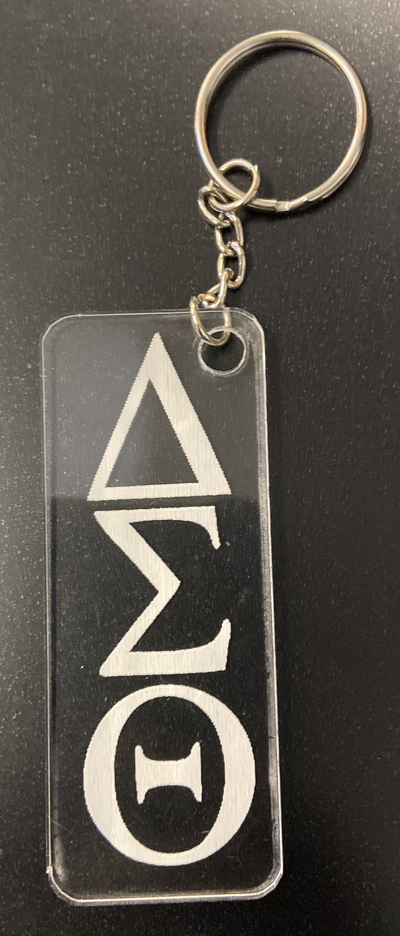 Delta Sigma Theta Clear Engraved Greek Key Chain - Etsy