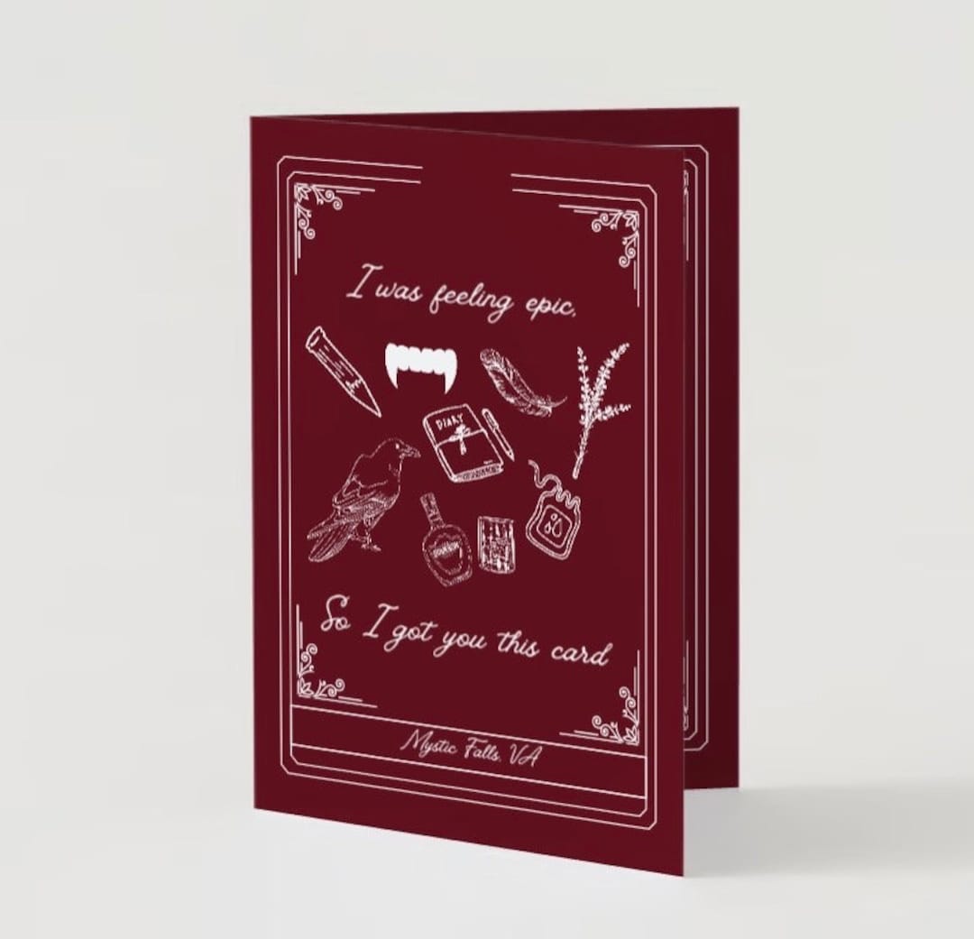 The Vampire Diaries Card, Digital Download, Printable Card, TVD Card - Etsy