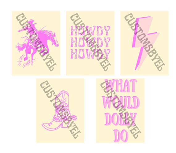 Pink Cowgirl Digital Art - Etsy