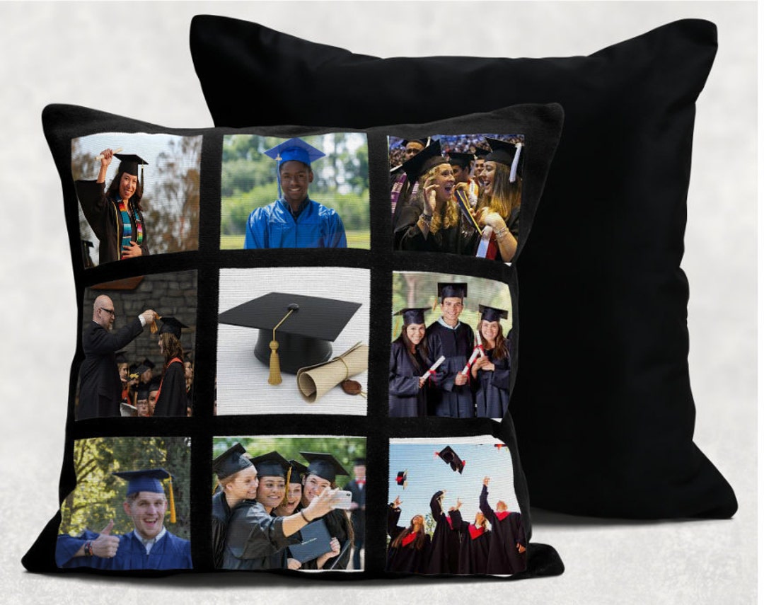 Graduation Photo Pillow Case, 9 Panel Photo Pillow, Personalized Pillow ...