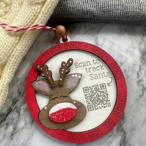 Santa Tracker Ornament, Reindeer Tracker, Santa Tracker, Personalized ...