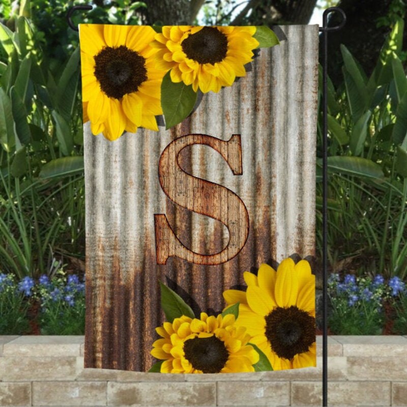 Monogram Garden Flag - Etsy