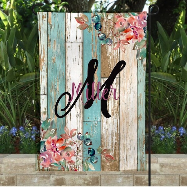 Monogram Garden Flag - Etsy