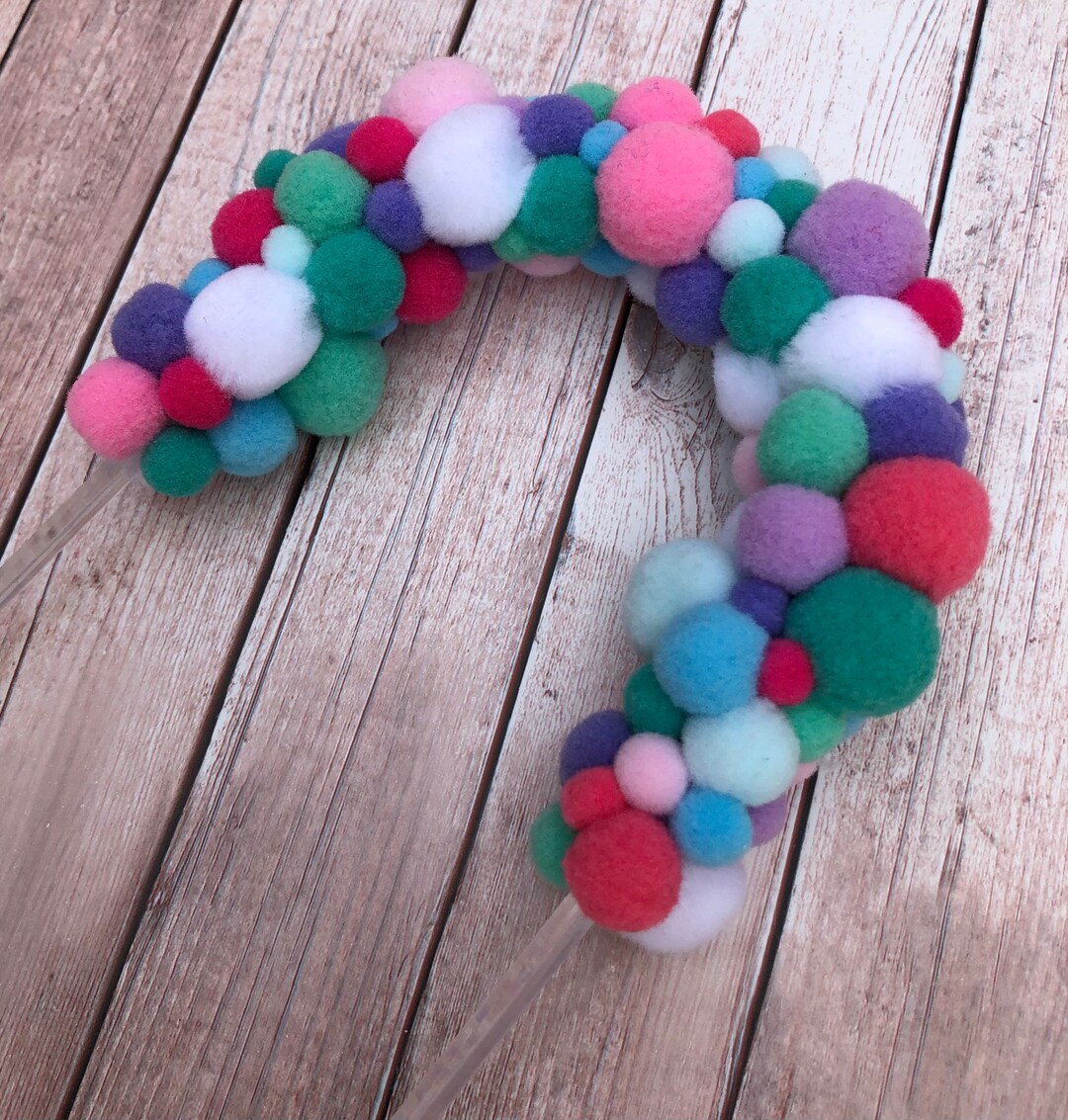POMPOM CAKE TOPPER Multicolore Pom Pom Arch Cake Topper Celebration ...