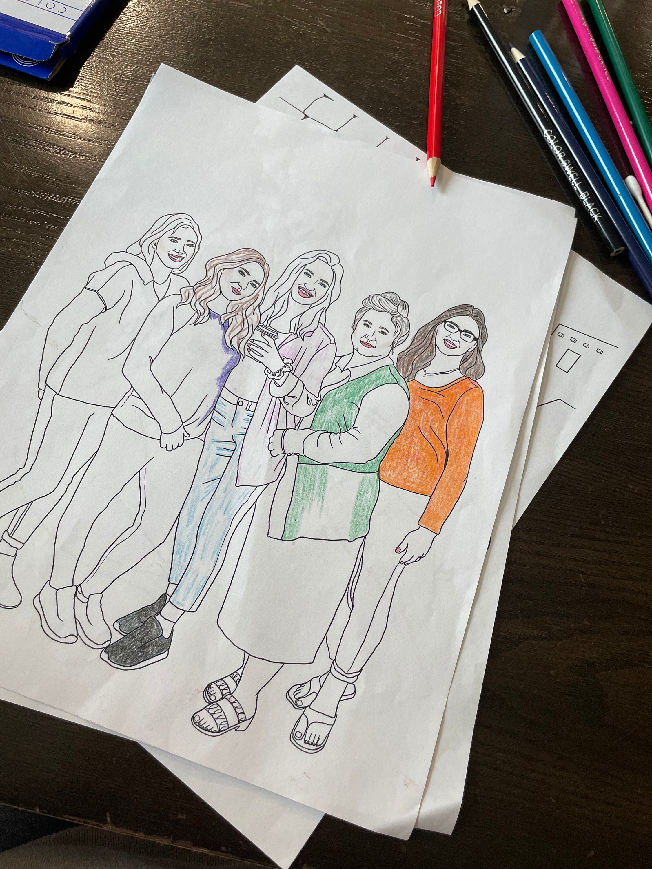 Two Custom Coloring Pages - Etsy