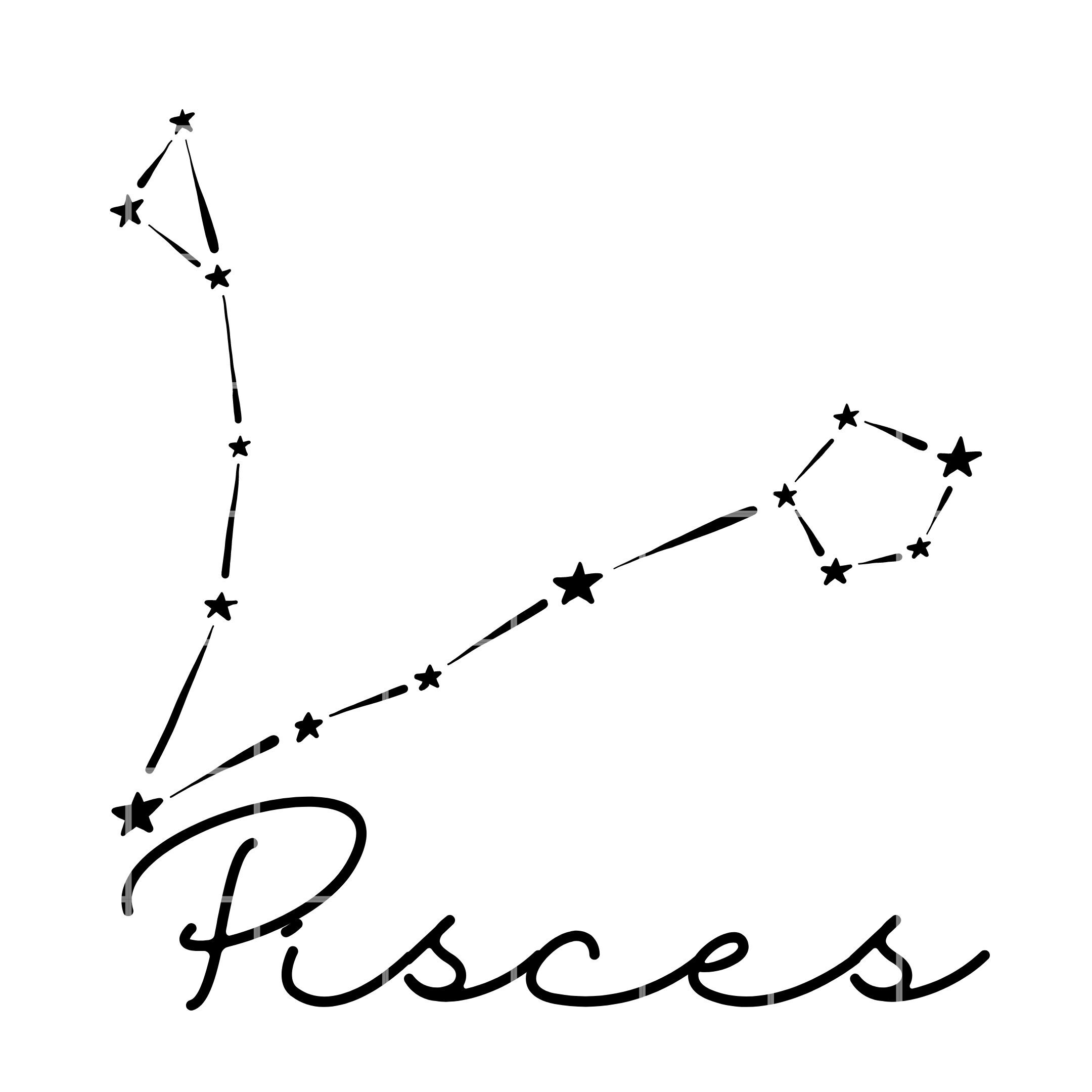 Pisces Constellation Svg Zodiac Svg Astrology Png Svg Files | Etsy