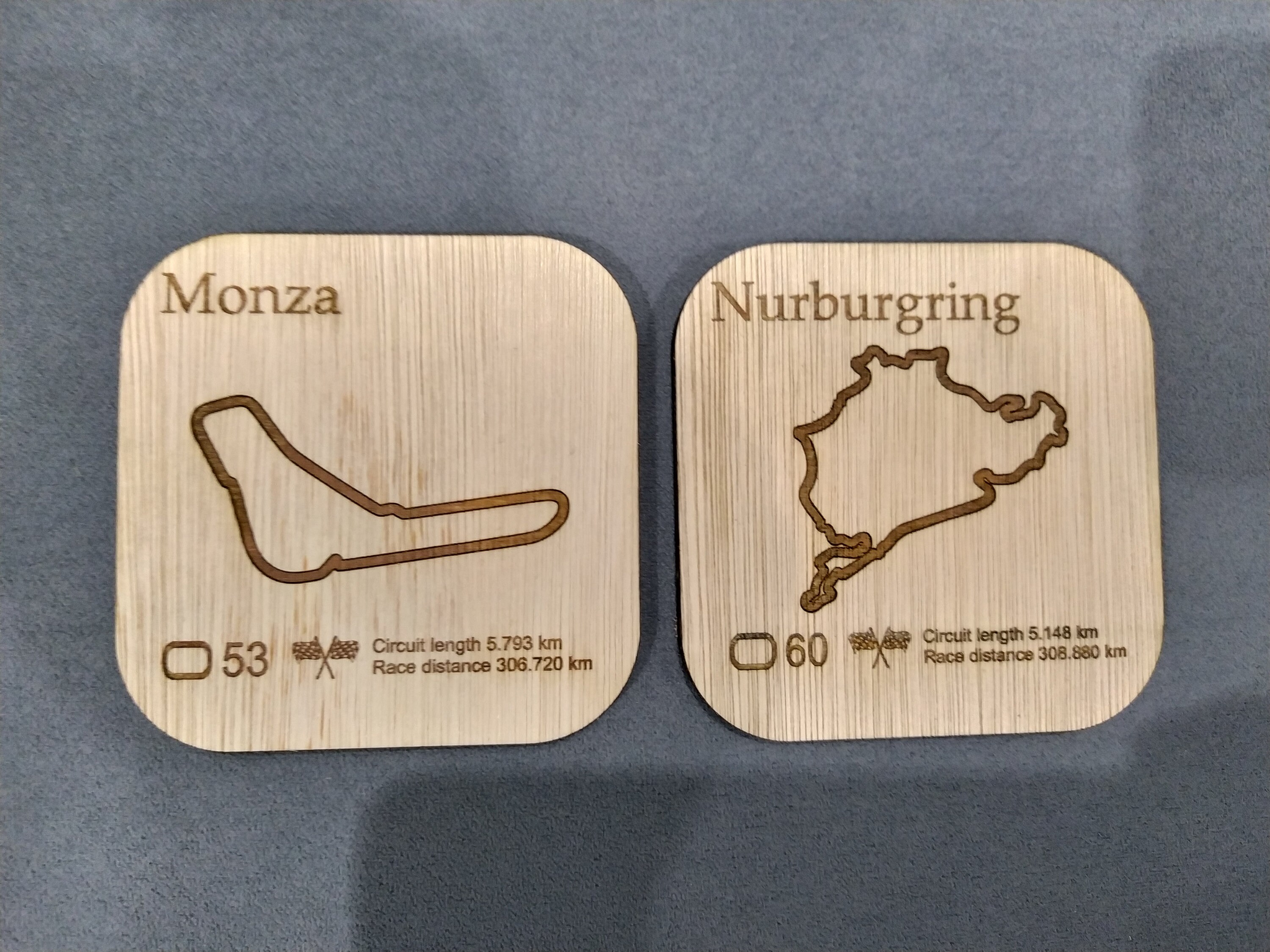 Any F1 Race Track Coaster Formula One Wooden Coasters F1 - Etsy UK