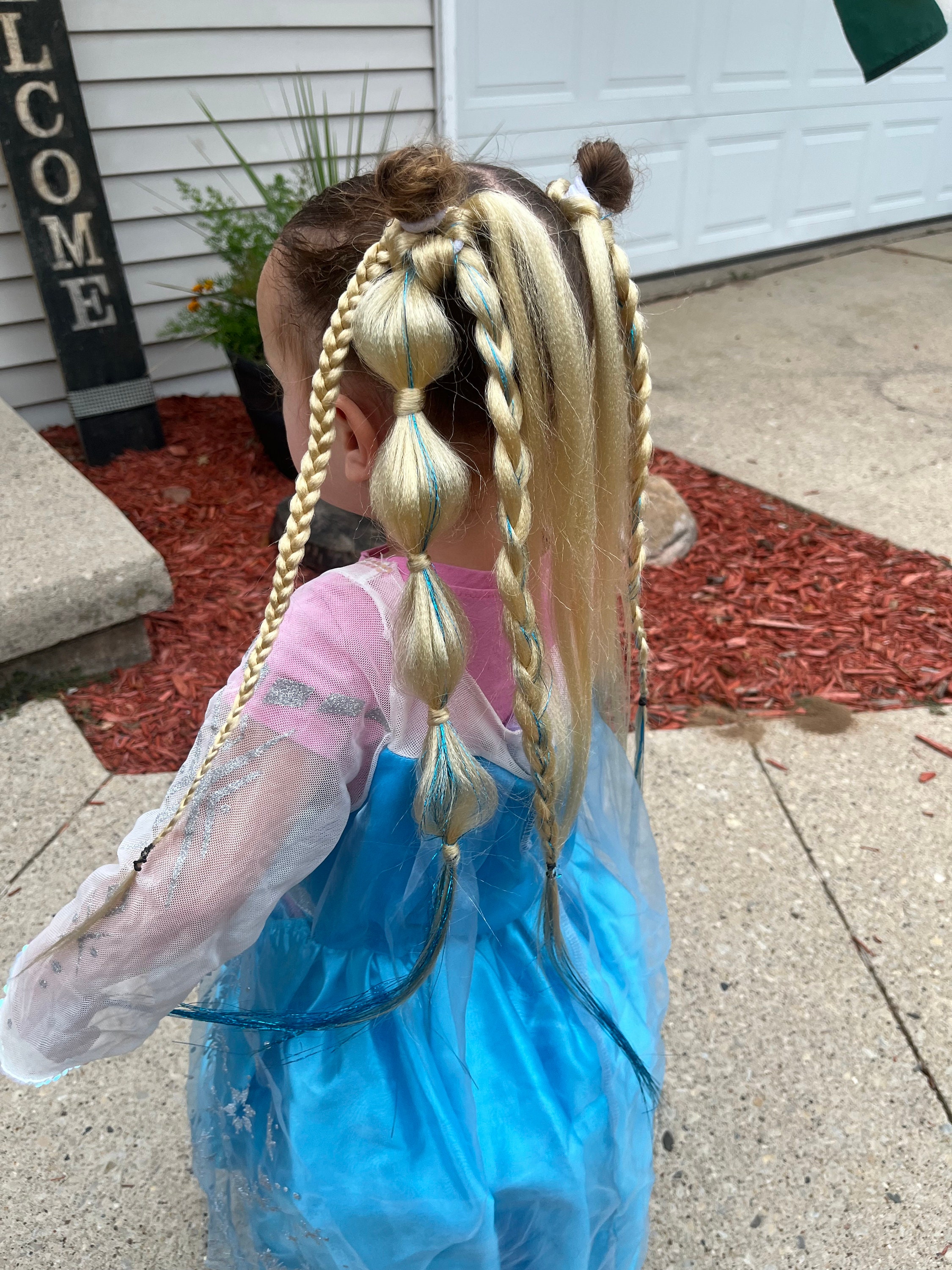 Handmade Pony Tail Elsa Princess Hair Extension Braids - Etsy