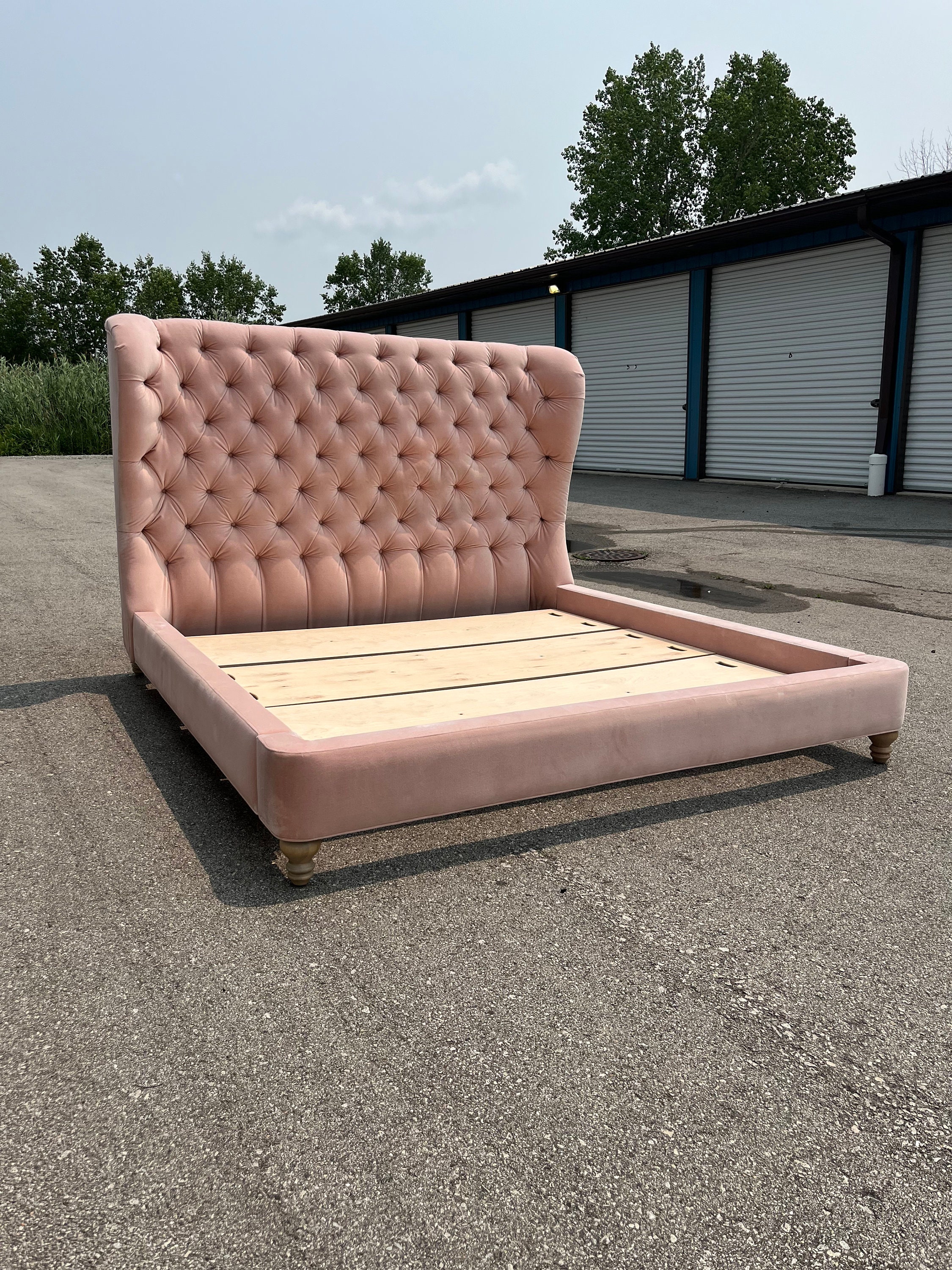 Anthropologie tufted wingback bed store