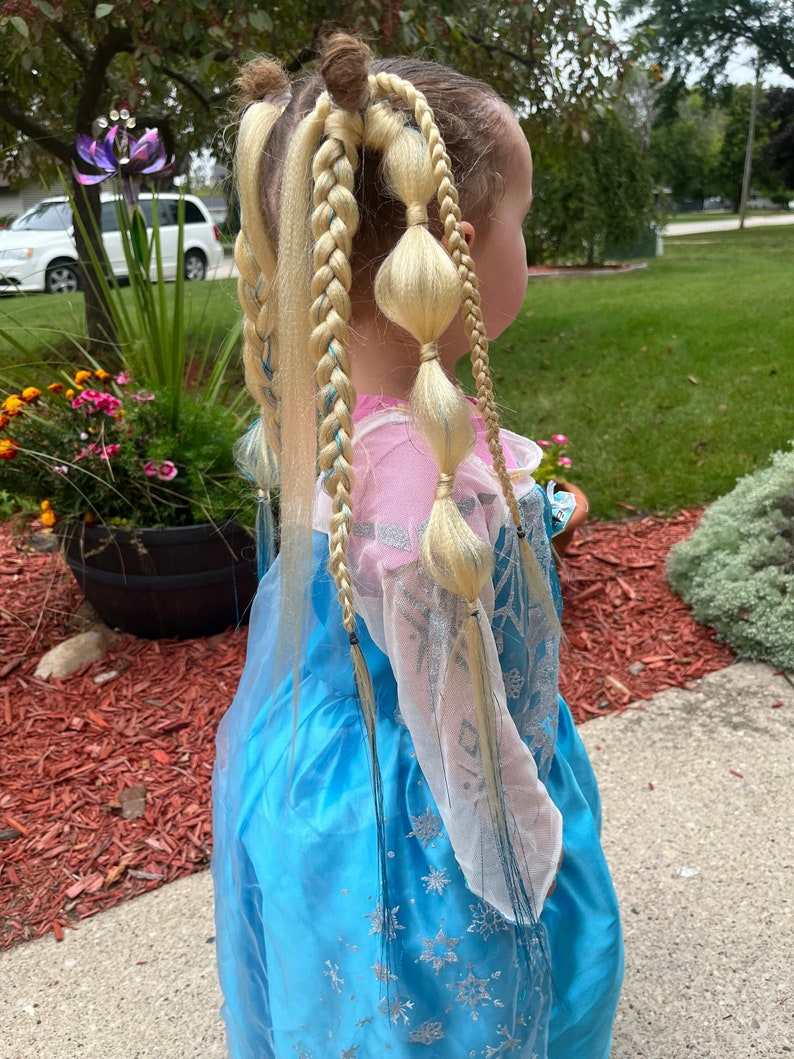 Handmade Pony Tail Elsa Princess Hair Extension Braids - Etsy