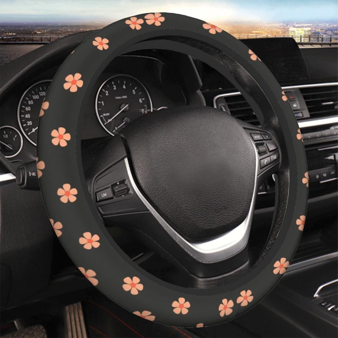 Flower Car Accessory, Steering Wheel Cover for Women, Car Wheel Cover ...