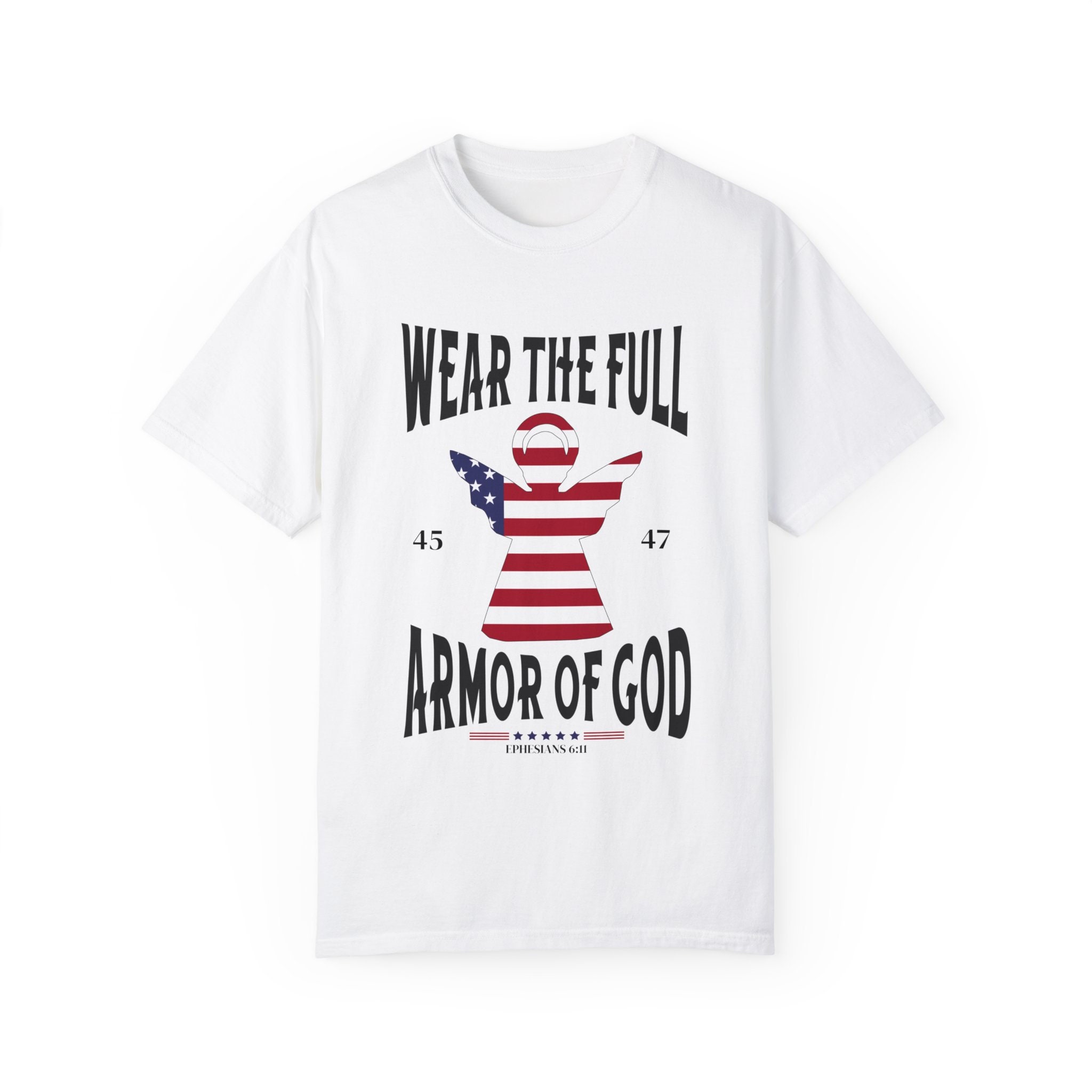 Angel Flag Over Trump Rally 2024 Armor of God Shirt Trump Fight Shirt ...