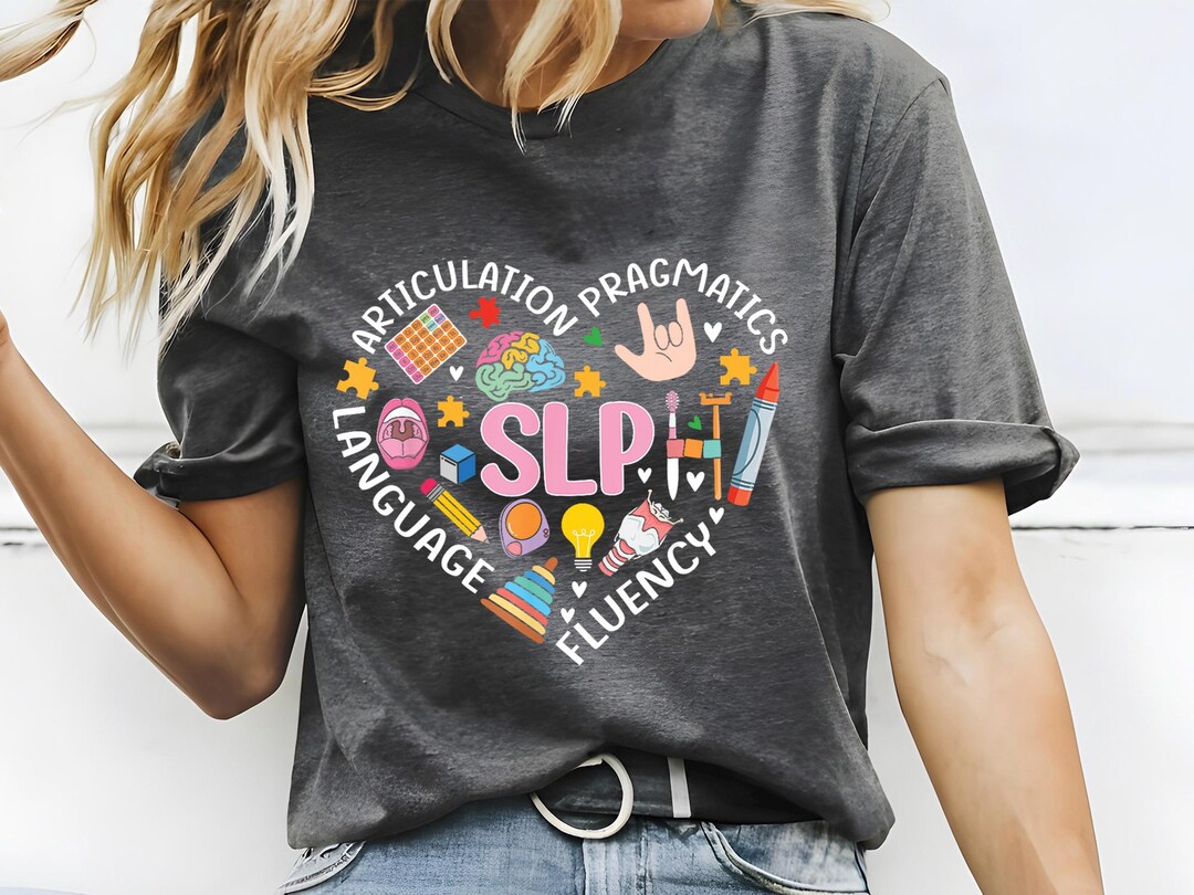 SLP Heart T-shirt, Speech Language Pathologist Gift - Etsy