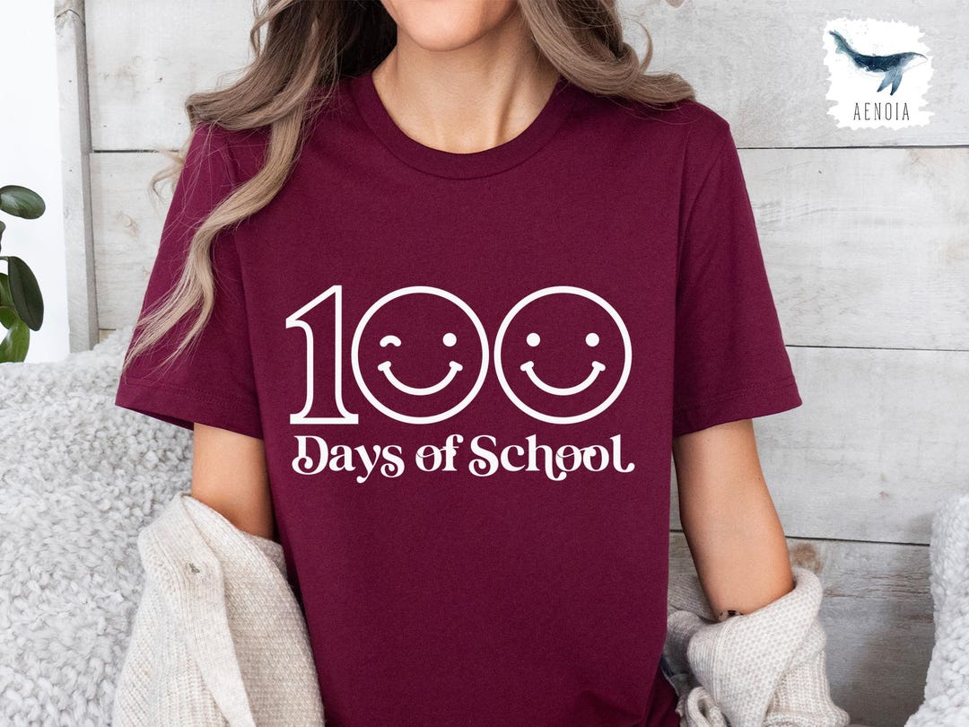100 Days of School Shirt, 100th Day of School, 100 Days of Hearts Shirt ...