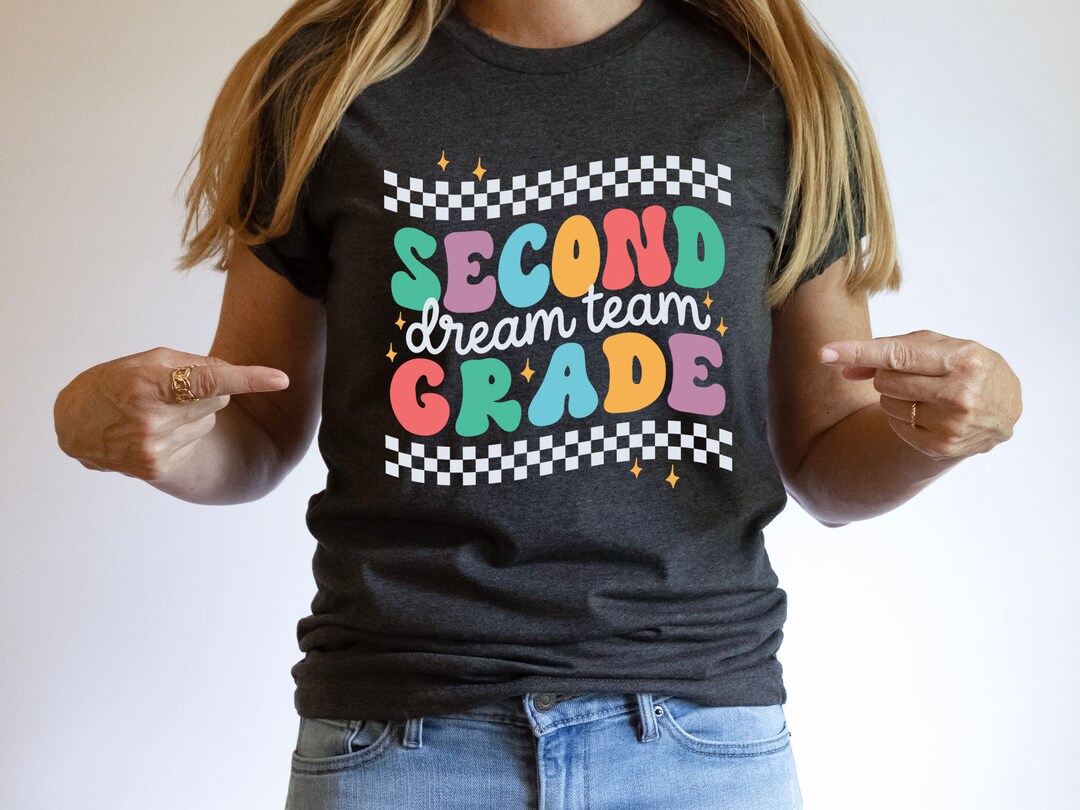 Second Grade Teacher Shirt, 2nd Grade Team Shirts, Teacher Name, Back ...