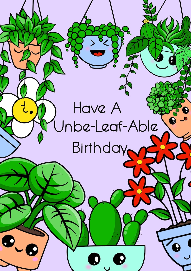 Hilarious Plant-themed Birthday Card Perfect Gift for Plant Lovers Have ...