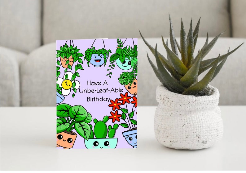 Hilarious Plant-themed Birthday Card | Perfect Gift for Plant Lovers ...