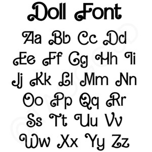 Customizable Doll Font Style 3D Printed Keychain - Etsy