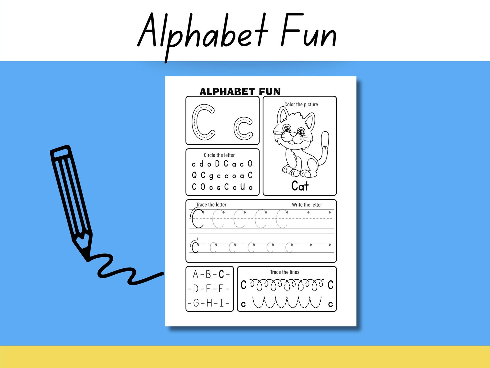 Kindergarten Learning Activity Bundle, Alphabet, Numbers, Sight Words ...
