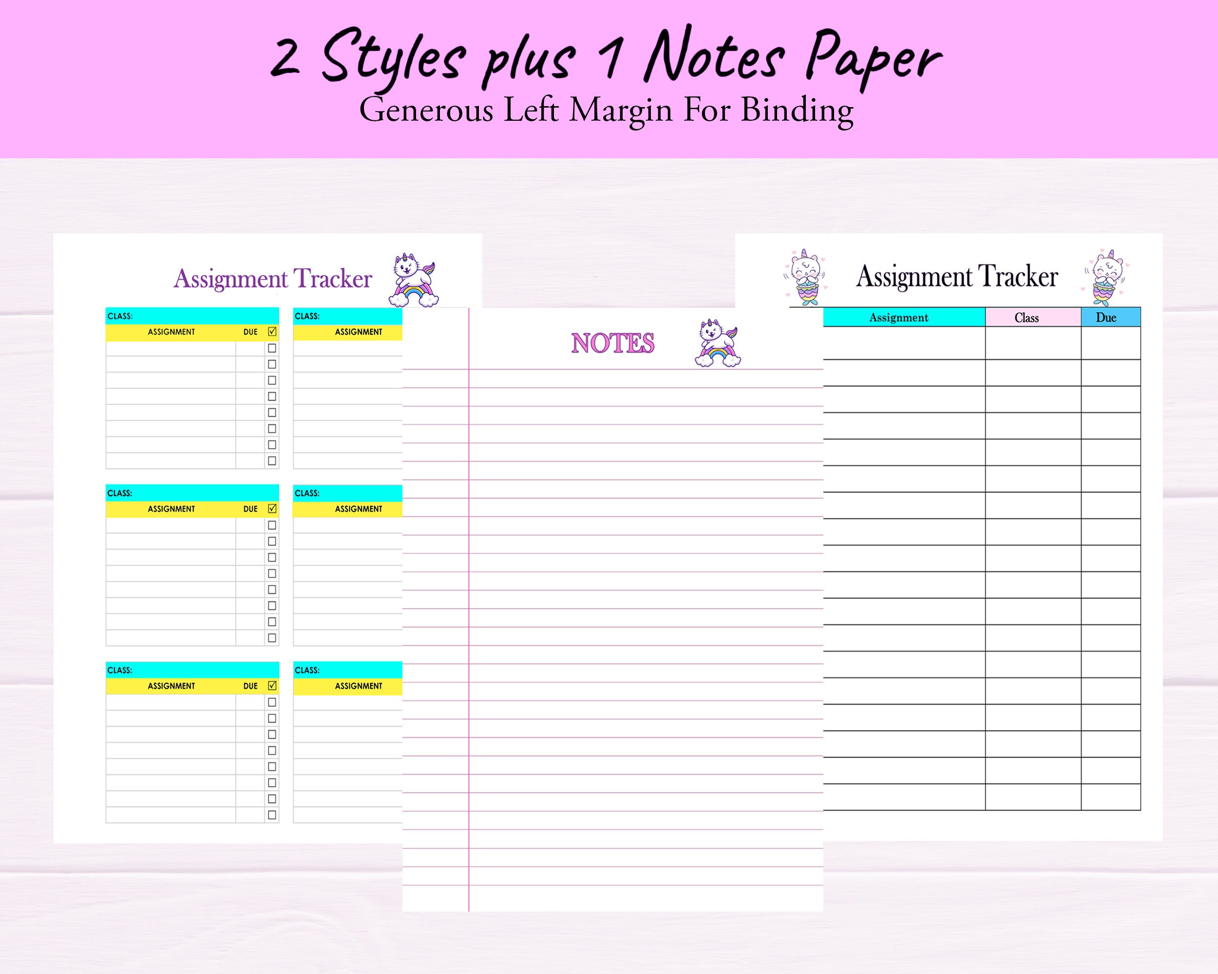 Assignment Tracker Kids, Middle School Homework Agenda, Remote Learning ...
