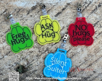 Consent Custom Fursuit Badge Tags | Custom Text Furry Badge Commission ...