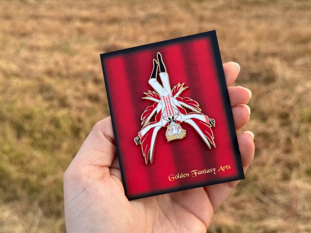 Fallen Angel Lucifer Hazbin 65 Mm Gold Plated Hard Enamel Pin - Etsy