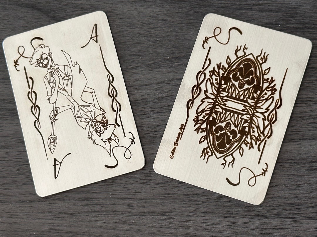 Stainless Steel Art Alastor the Radio Demon Ace Playing Card - Etsy