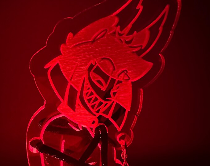Interactive Tied up Alastor With Cord and Chain LED Light up Standee - Etsy