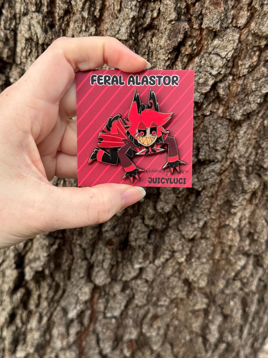 LE Feral Alastor Collab 50 Mm Bobblehead Hard Enamel Pin - Etsy