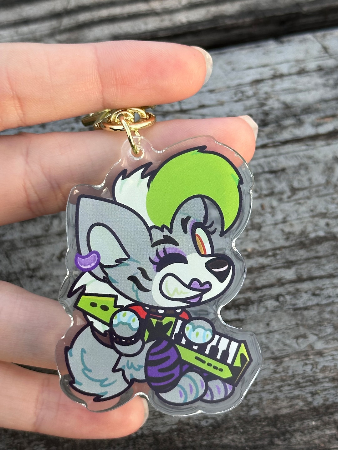 Chibi Roxanne Wolf Epoxy Dome Acrylic Keychain 2.5 Inch - Etsy