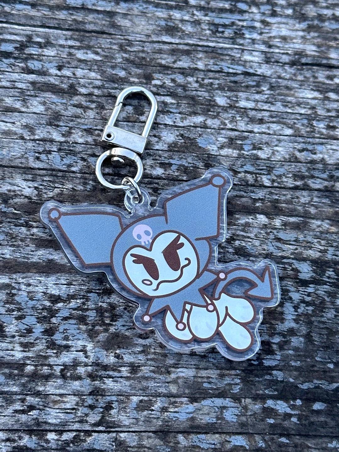 Imp Jester White Rabbit Character Keychain 2.5 Inch - Etsy