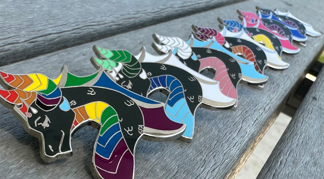 Hard Enamel Subtle Pride Dragon Pins - Last Chance! - Etsy