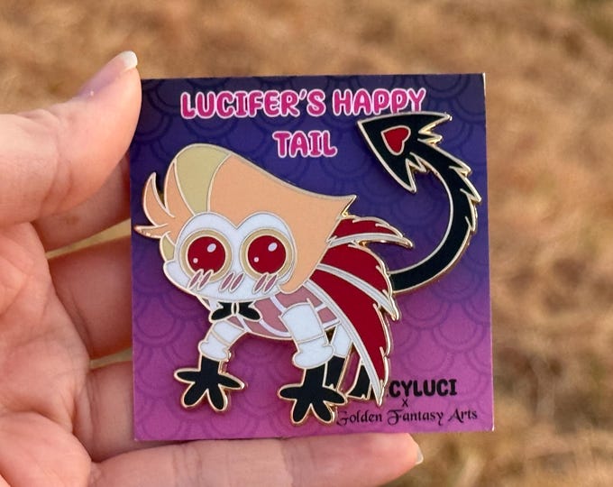 LE Lucifer Happy Tail Collab Fanmade Hazbin Hotel 50 Mm Wiggle-tail ...