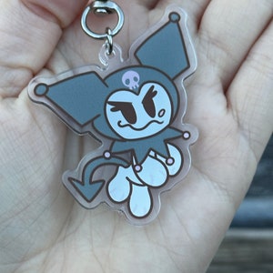 Imp Jester White Rabbit Character Keychain 2.5 Inch - Etsy