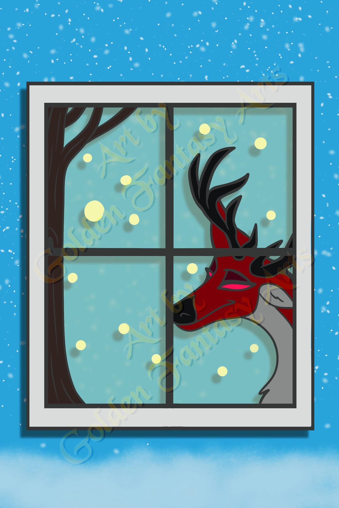 PRE LE Alastor Smiley Winter Deer Translucent Black Nickel Plated 65 Mm ...