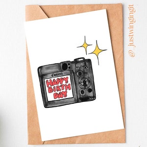 Digital Camera Birthday Card - Etsy