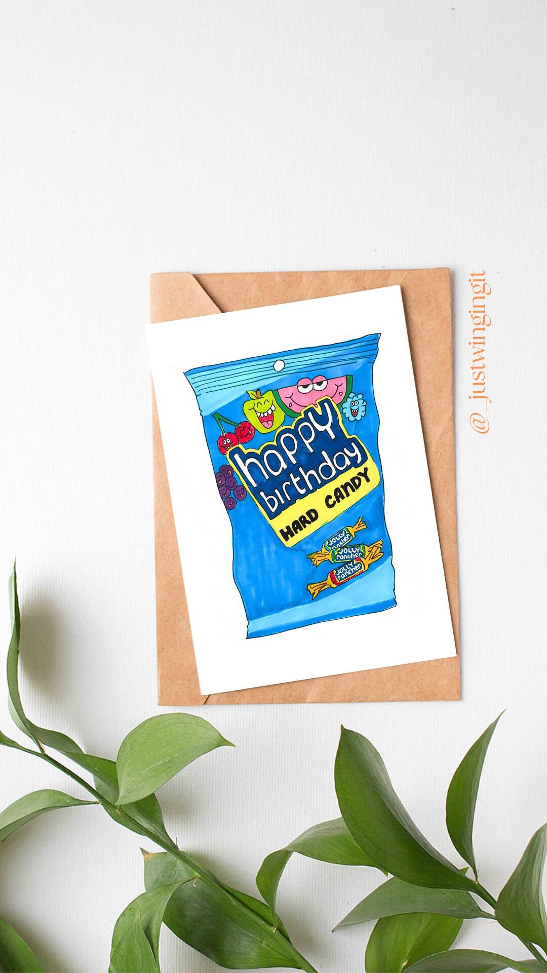 Jolly Rancher Birthday Card - Etsy