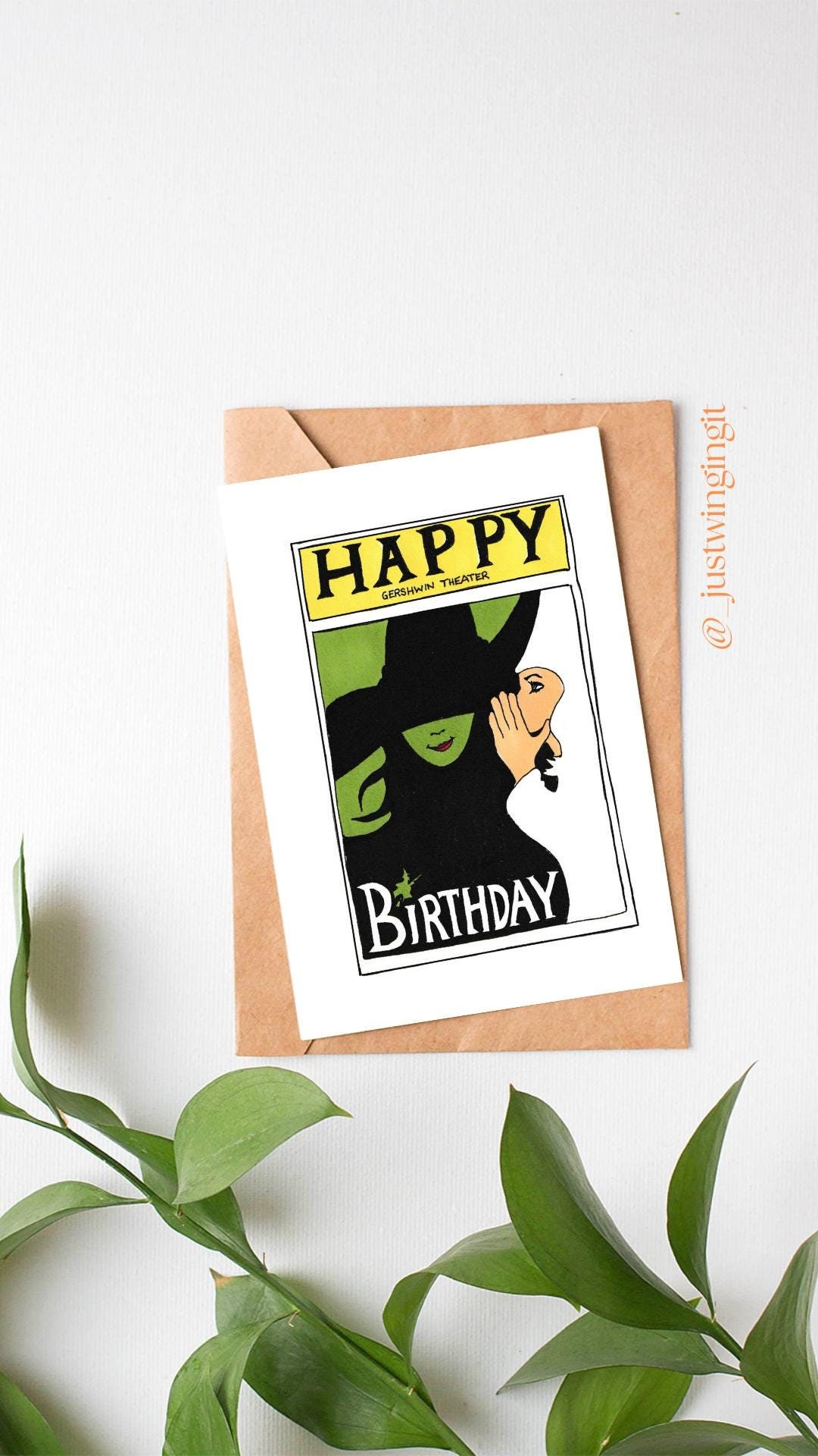 Wicked Playbill Birthday Card - Etsy