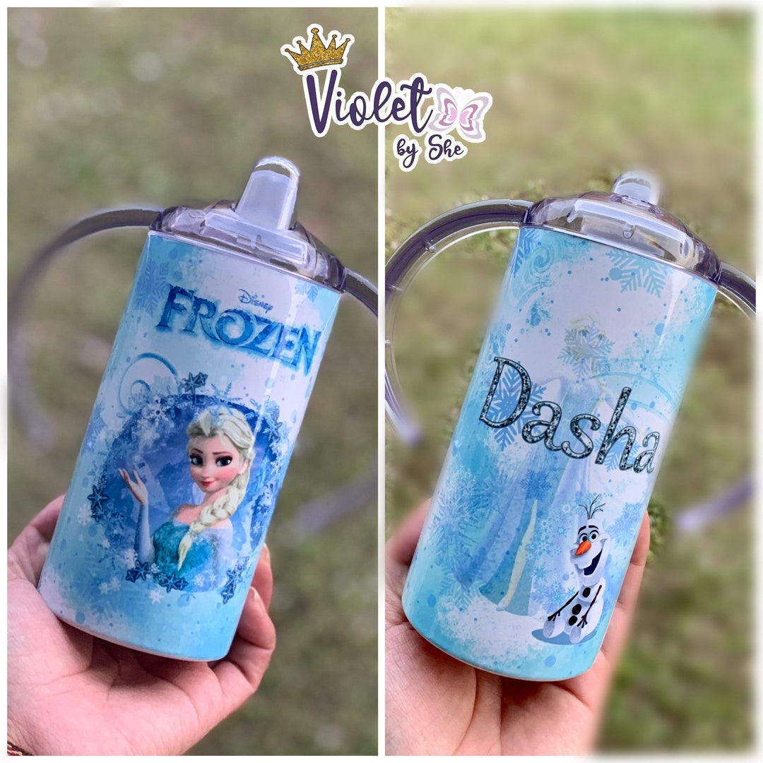 Elsa Custom Sippy Cup Personalized for Kids 12oz and 20oz School Water ...
