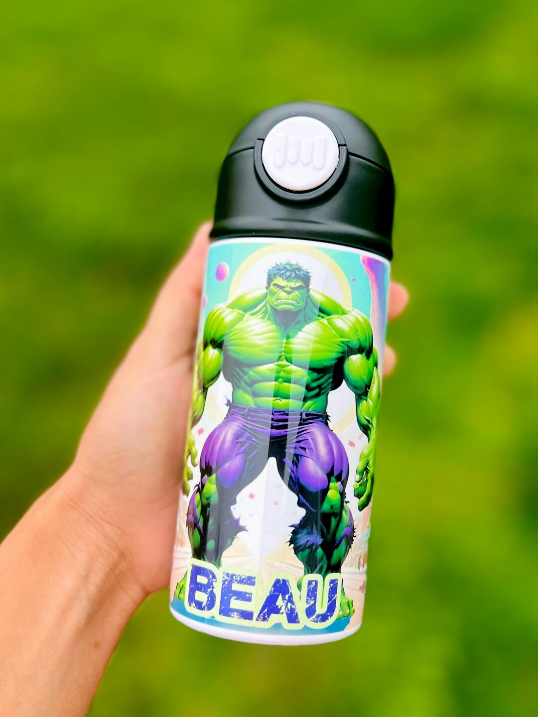 Superhero Hulk Inspired Kids Bottle for Girls and Boys 12oz & 20oz ...