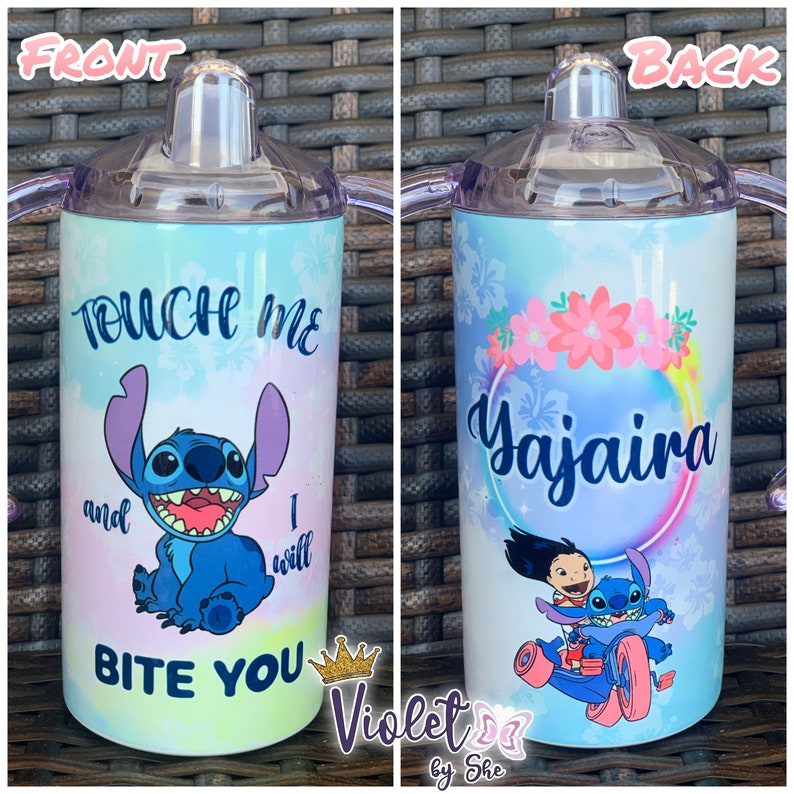 Stitch Custom Sippy Cup Personalized for Kids 12oz. With Two - Etsy