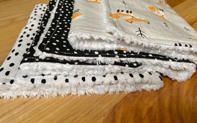 Fox Burp Cloth Set Woodland Burp Cloth Set Animal Baby Burp - Etsy