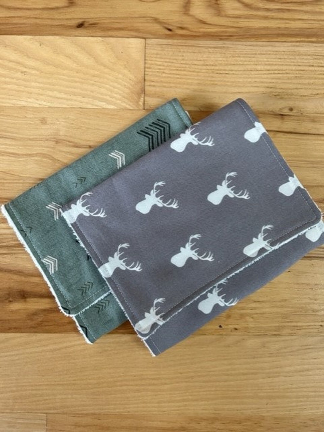 Boy Burp Cloth Set, Set of TWO, Moose, Woodland, Arrows, Boho, Tribal ...