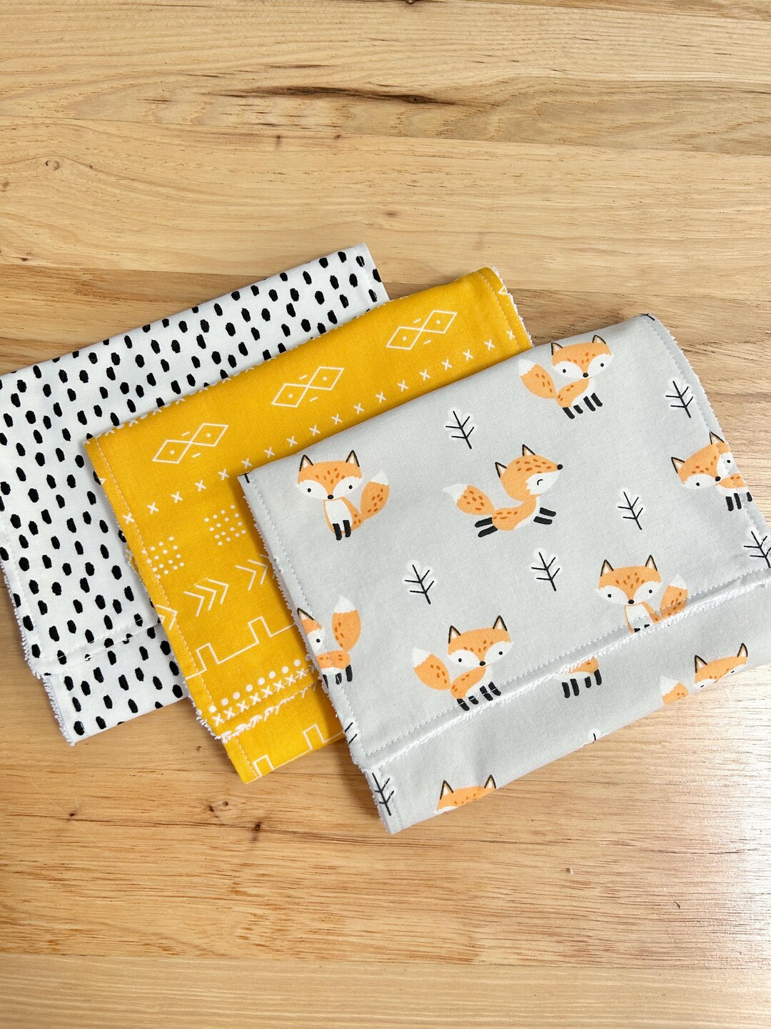 Fox Burp Cloth Set, Woodland Burp Cloth Set, Animal Baby Burp Cloth ...