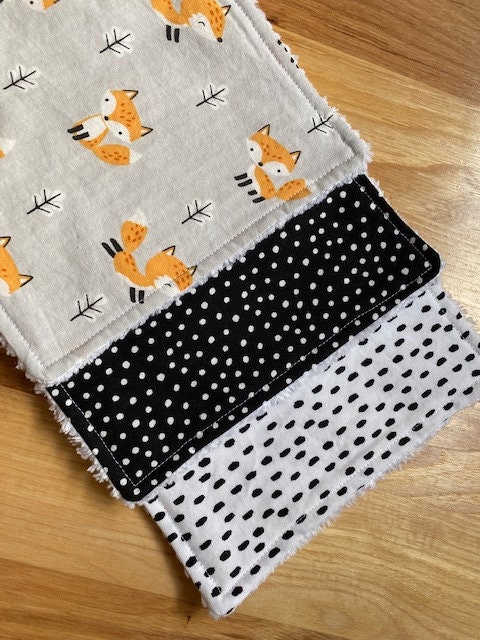 Fox Burp Cloth Set Woodland Burp Cloth Set Animal Baby Burp - Etsy