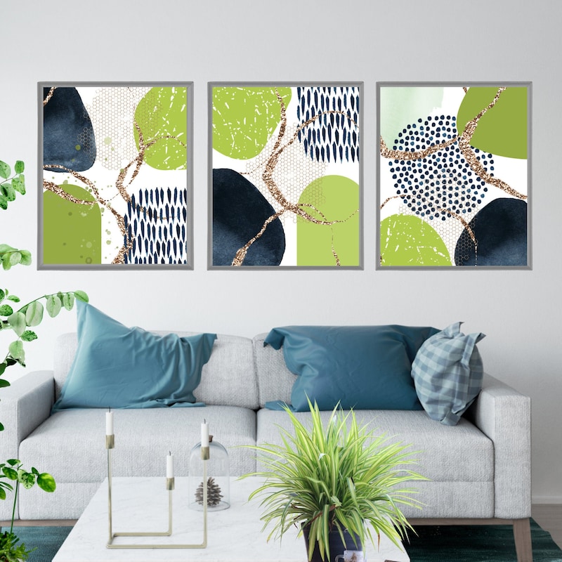 Navy and Lime - Etsy